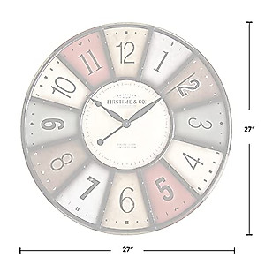 FirsTime & Co. Color Motif Wall Clock, 27", Multicolor