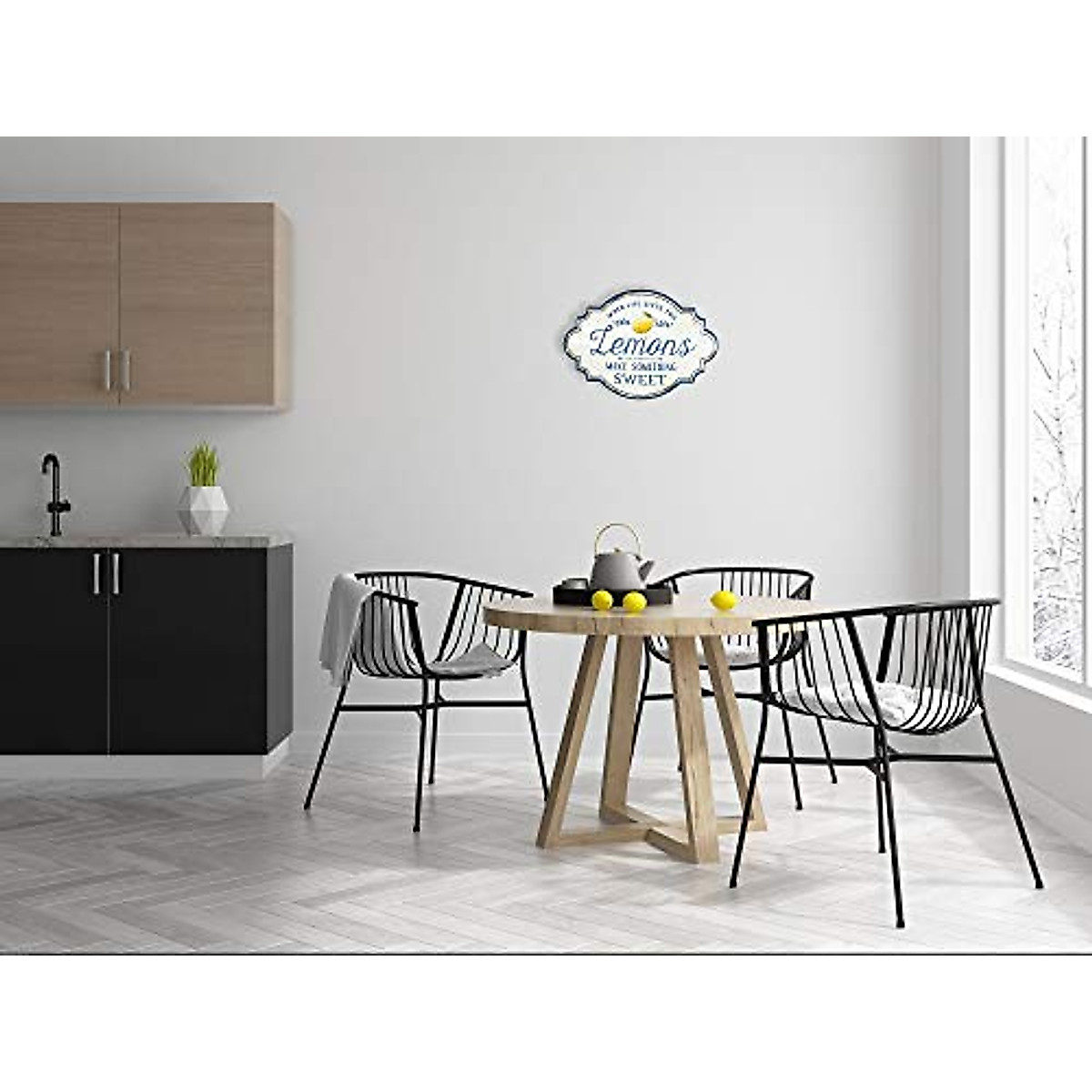 Creative Co-Op Life Gives You Lemons Make Something Sweet Metal Wall Décor, White