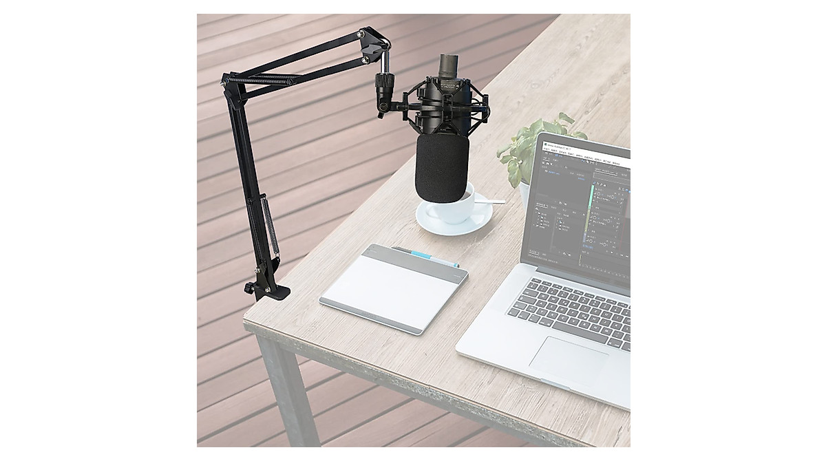 Audio-Technica AT2020 Mic Boom Arm & Windscreen