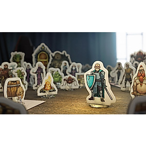 Wanderers Emporium Hard Flat Minis for DND Miniatures with Bases | 28mm - 32mm Scale Dungeons and Dragons Starter Set 5e (Essentials Pack, 36, Miniatures)