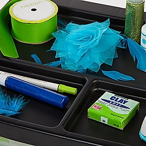 IRIS USA 6-Tier Scrapbook Rolling Storage Cart with Organizer Top White Frame with 6 Clear Scrapbooking Drawer Cases, 1-Pack & IRIS USA 150816 IRIS 6-Drawer Scrapbook Cart with Organizer Top, Black