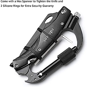 edcfans Multitool Carabiner, Tactical Carabiners Keychain for Men Outdoor Camping