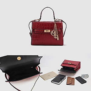 MKF Collection Satchel Bag for Women, Vegan leather Crossbody Bag Handbag Top-Handle Purse By Mia K