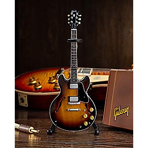 ES-335 Vintage Sunburst Guitar Replica - 1:4 Scale Model Mini Guitar