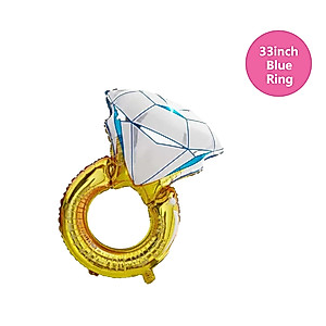 100% LIKED Snow In Love Bridal Shower Decorations, Winter Bachelorette Decors, Letter Balloons, Snowflake, Ring Foil Balloons & Blue Curtain for Wedding Engagement Party Supplies