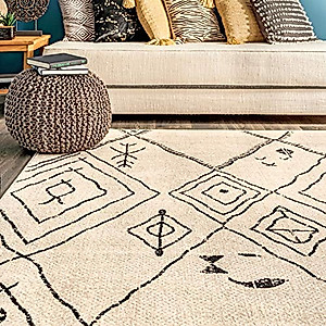 nuLOOM Nobu Modern Tribal Area Rug, 3' x 5', Beige