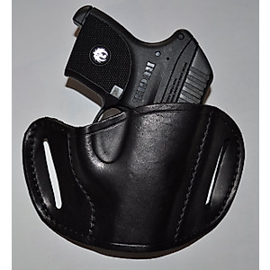 Black Leather Belt Holster for Ruger LCP .380