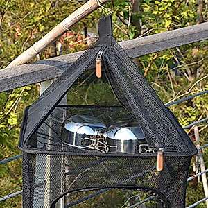 BESPORTBLE Foldable 4 Layers Hanging Drying Net Hanging Dryer Net with Zipper for Outdoor Exquisite Home Accessories