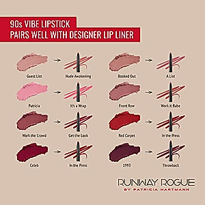 Runway Rogue 90s Vibe Lipstick, Moisturizing Matte Nude Lipstick, Guest List