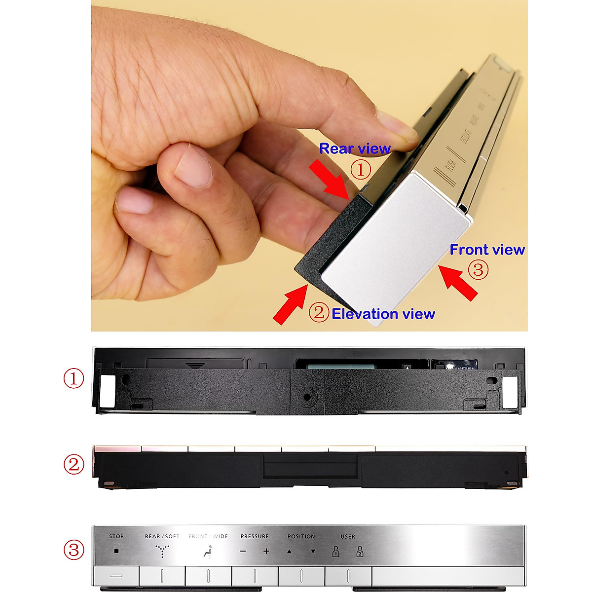 Replacement Wall Holder for TOTO Neorest Toilets and Bidets Remote Control SN982MR 750H SN993MX MS993CUMFX TCF993WA MS982 MS952 THU9632 THU9726 CS966TA TCF9683AJ CS966PTA TCF9683AJ MS982CUMG TCF9786WA
