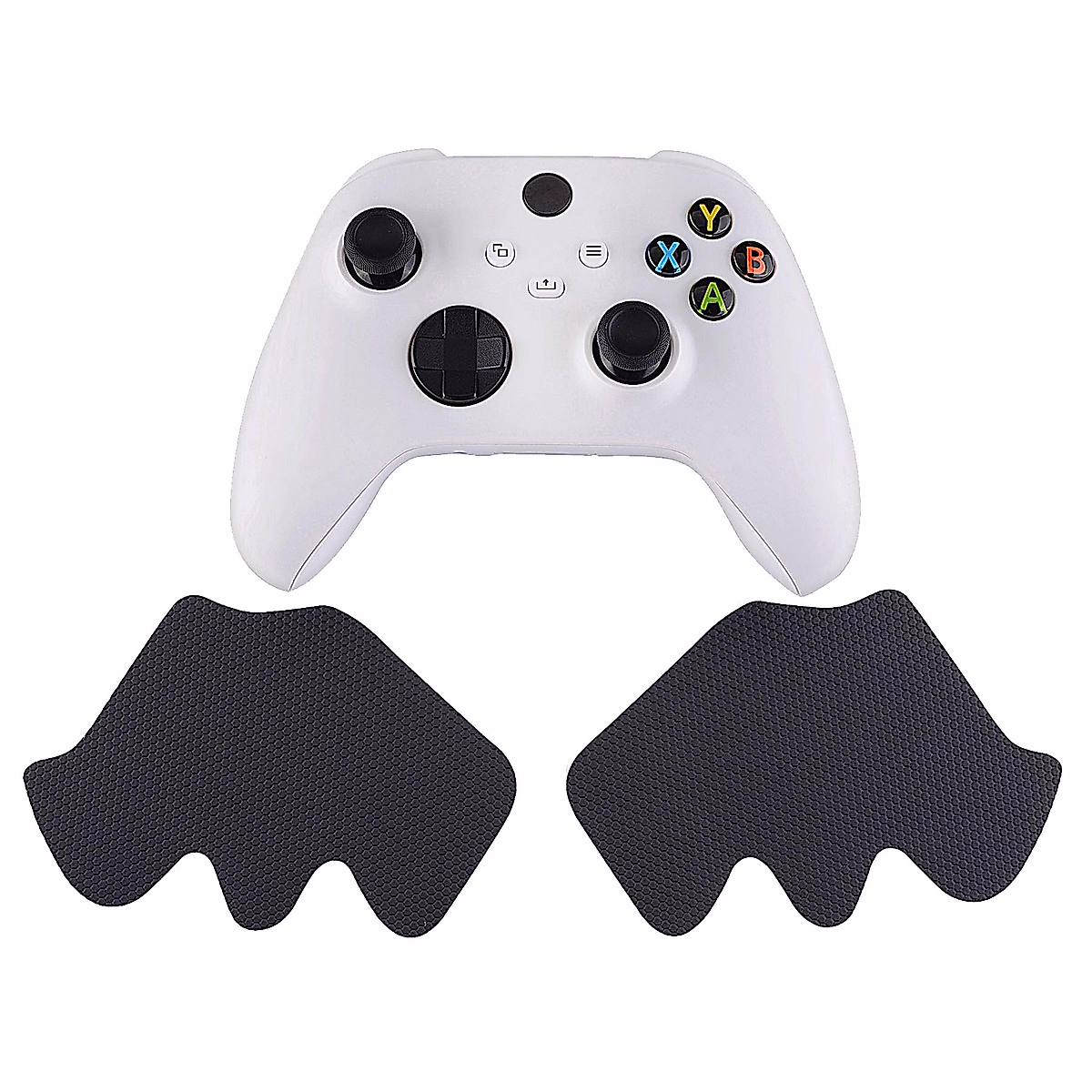 eXtremeRate PlayVital Anti-Skid Sweat-Absorbent Controller Grip for Xbox Core Wireless Controller, Professional Textured Soft Rubber Pads Handle Grips for Xbox Series X/S Controller - Black