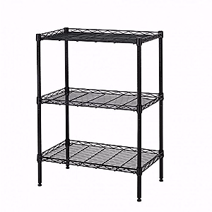 3 Wire Shelving Unit Garage NSF Wire Shelf Metal Large Storage Shelves Heavy Duty Height Adjustable Commercial Grade Steel Layer Shelf Rack Organizer for Kitchen Bathroom Bedroom-13x23x30