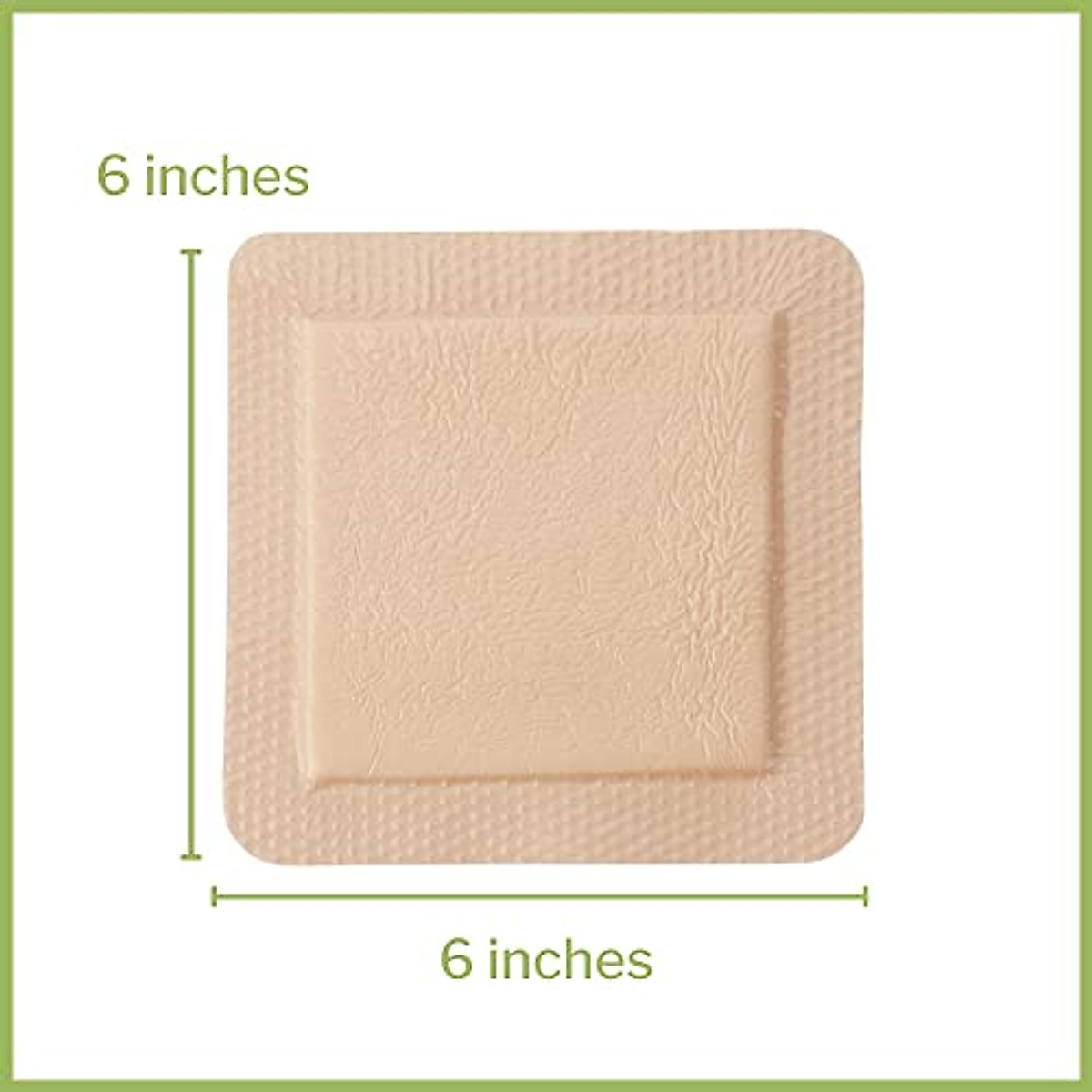 McKesson Hydrocellular Foam Dressings, Sterile, Silicone Adhesive with Border, Dimension 6 in x 6 in, Pad 4 in x 4 in, 10 Count, 1 Pack