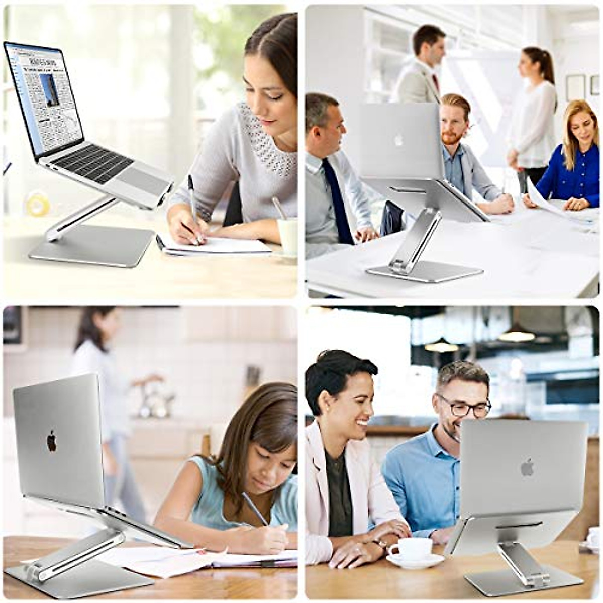 B-Land Laptop Stand, Ergonomic Adjustable Laptop Holder Laptop Riser Aluminum Notebook Computer Holder Stand Compatible with MacBook, Air, Pro, Dell XPS, Samsung, Lenovo, Alienware All Laptops 10-17"