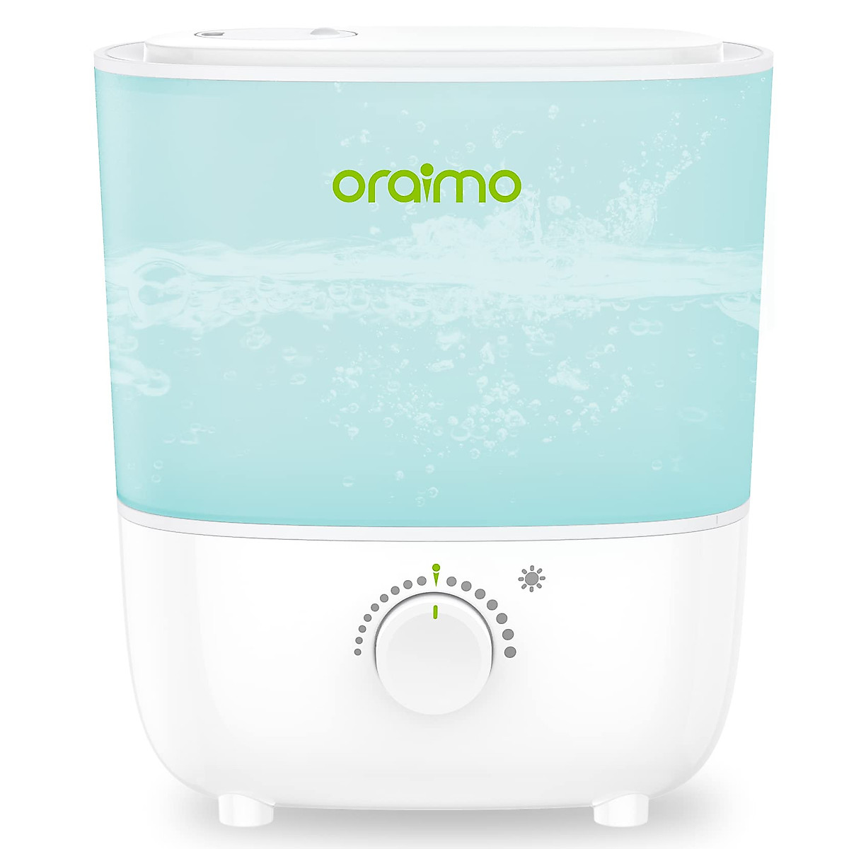 Oraimo Humidifiers for Bedroom, Top Fill Cool Mist Humidifier, 26dB Quiet, Easy to Clean, 2.5L Ultrasonic Humidifier & Essential Oil Diffuser with Night Light, BPA-Free (light white)