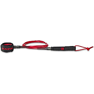 Dakine John John Florence Comp Plus Surf Leash, 6' X 3/16", Red