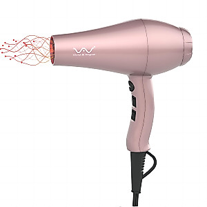1875W Powerful Negative Ions Hair Dryer Ceramic Professional Far Infrared Blow Dryer 2 Speeds 3 Heating Settings With Diffuser Concentrator & Comb