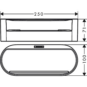 hansgrohe WallStoris 4-inch Modern Storage Basket- Deep in Matte White, 27912700