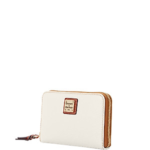 Dooney & Bourke Wallet, Pebble Grain Medium Zip Around Wallet - White