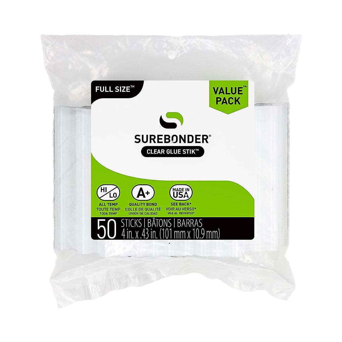 Surebonder DT-50 All Temperature 50 Glue Sticks, 4-Inch