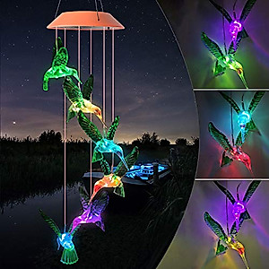 Hummingbird Solar Gifts, Gifts for Women, Gifts for Mom, Gifts for Grandma, Garden Lawn Yard Decor, Hummingbird Decorative Mobiles, Decorative Gifts for Christmas and New Year
