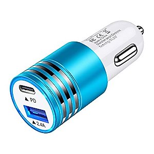USB C Car Charger for iPhone 14 13 12 Pro Max/12 Mini 11 SE XS XR 8,30W 2-Port Fast Car Adapter Type C PD Car Plug for Samsung Galaxy S23 S22 S21 FE Ultra S20 Z Flip4 Fold4 A14 5G A13 A53 A03s A52 A32