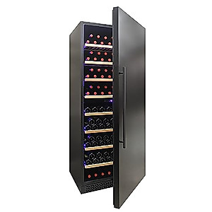DUURA Elite DE3000WCGWB-R Wine Cooler Refrigerator Dual Zone 300 Bottle Capacity, Freestanding Design, Adjustable Temperature Control, Right Hinge, 30-Inch, Black