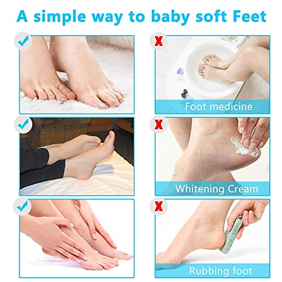 Foot Peel Mask-3 Pack,Foot Exfoliating Set With Milk Serum,Baby Foot Peeling-Cracked Feet Treatment,Dead Skin Heel Scraper For Feet,Disposabel Feet Spa Socks,Intensly Moisturizes Repair and Softens The Feet