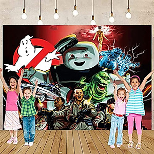Ghostbusters Party Supplies 5x3Ft Ghostbusters Backdrop Ghostbusters Party Decorations for Kids Ghost Busters Party Themed for Kids Birthday Smash Studio Pictures Shoot Favors Christmas Decorations