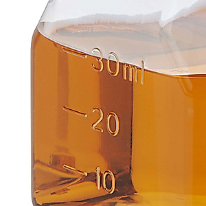 Globe Scientific Diamond RealSeal Bottle, Square Media, PETG with HDPE Closure, 30mL, STERILE with Tamper Evident Shrink Band, 24/Shrink Wrapped Tray, 96/Case, 7610030