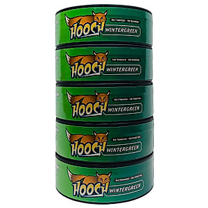 Hooch Herbal Snuff Wintergreen Fine Cut 5 Cans with DC Crafts Nation Mud Bud Spittoon - Skull