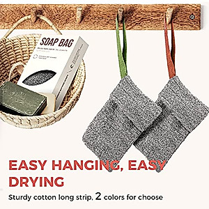 ZOMCHI 2 Pieces Soap Bags, Soap Savers for Bar Soap for Deep Exfoliating,Soap Sock for Use in Shower