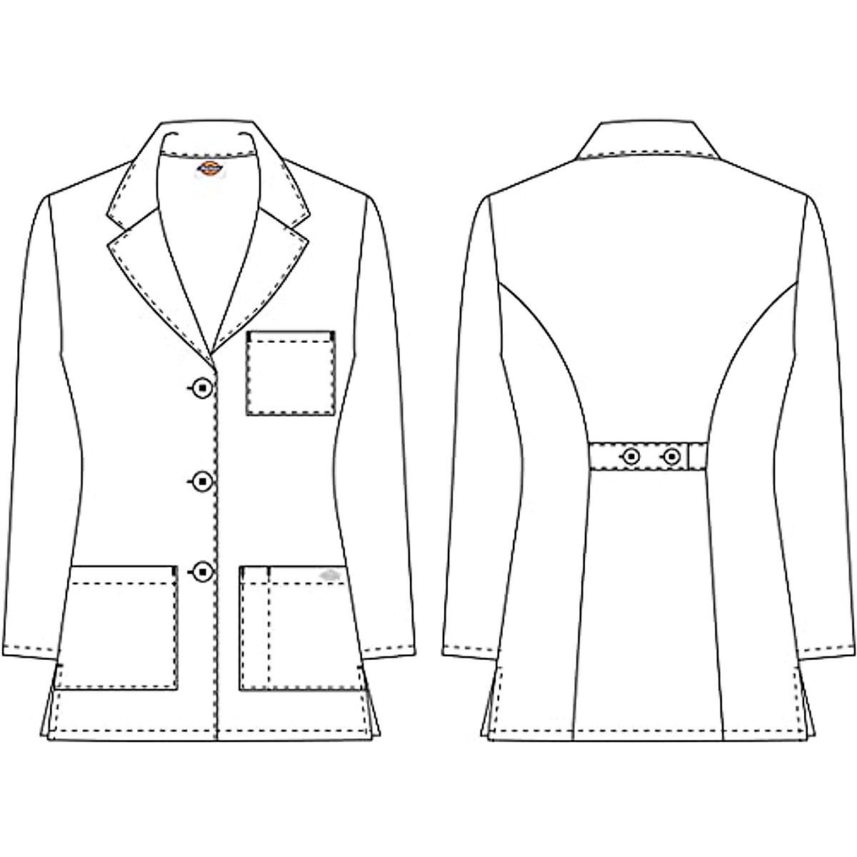 Dickies Women's 32" Poplin Lab Coat 84400, M, White