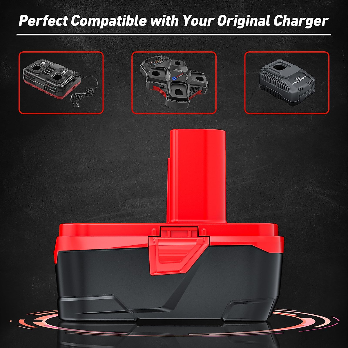 7000mAh C3 19.2 Volt Battery Replacement for Craftsman 19.2V Lithium-ion Battery for Craftsman DieHard XCP 3130211004 130279005 11375 11045 1323903 315.115410 315.11485 Cordless Battery 2Pack