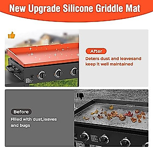 Silicone Griddle Mat for Blackstone 36 Inch Griddle,Heavy Duty Food Grade Silicone Griddle Cover,【Upgraded Full-edge】Griddle Mat Protective BBQ Grill for Blackstone Protector Accessories Kit