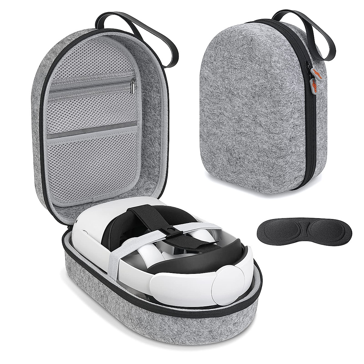 BCHINER Design Carrying Case for Travel and Home Storage Oculus Quest 2 Basic and Official Elite Version VR Gaming Headset and Touch Controllers Accessories