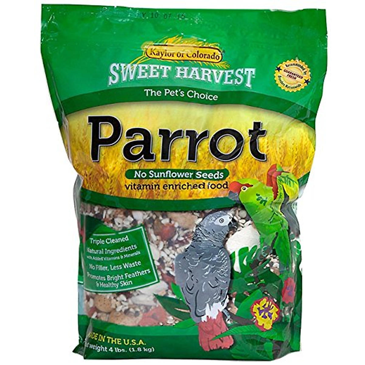 Kaylor of Colorado AS-1107025-2 2 lb (Pack of 2) Sweet Harvest Parrot Without Sunflower Seeds Bird Food