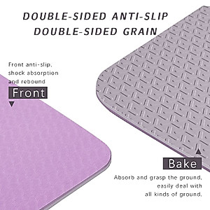 6mm Yoga Mat For Beginner TPE Non-slip Mat Yoga Sports Exercise Pad With Position Line Home Fitness Gymnastics Pilates Mats (Blue,71"L x 24.8"W x 0.25"Th)