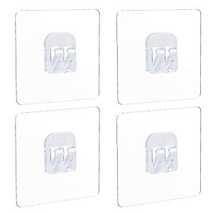 YeeBeny Corner Shower Caddy Adhesive Sticker Hook Mount for Shower Caddy Basket Bathroom Shelf Compatible with KINCMAX，SMARTAKE, JOMARTO, Flowmist, Nieifi, HapiRm, Odesign, Lovelers 4 pack)
