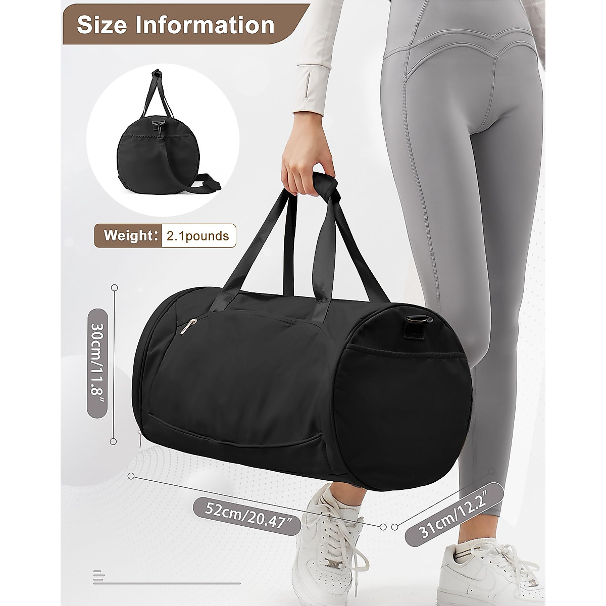 Weekender Bags For Women Men With Shoe Compartment Travel Bags For Women Men Large Duffel Bags For Traveling Gym Duffle Bag Travel Duffel Bags Black