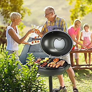 VEVOR Indoor/Outdoor Electric Grill, 1800W 200sq.in Electric BBQ Grill & 2 Zone Grilling Surface, Non-stick Ceramic Coating Plate, Adjustable Temperature, Removable Stand Patio Grill for Party Camping