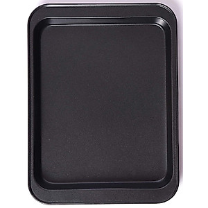 Jucoan 4 Pack Small Baking Sheet Cookie Sheet for Toster Oven, 9.5 x 7.1 Inch Mini Cookie Tray, Nonstick Carbon Steel Half Toaster Oven Pan Tray Replacement Bakeware Sheet Pan Set for Kitchen