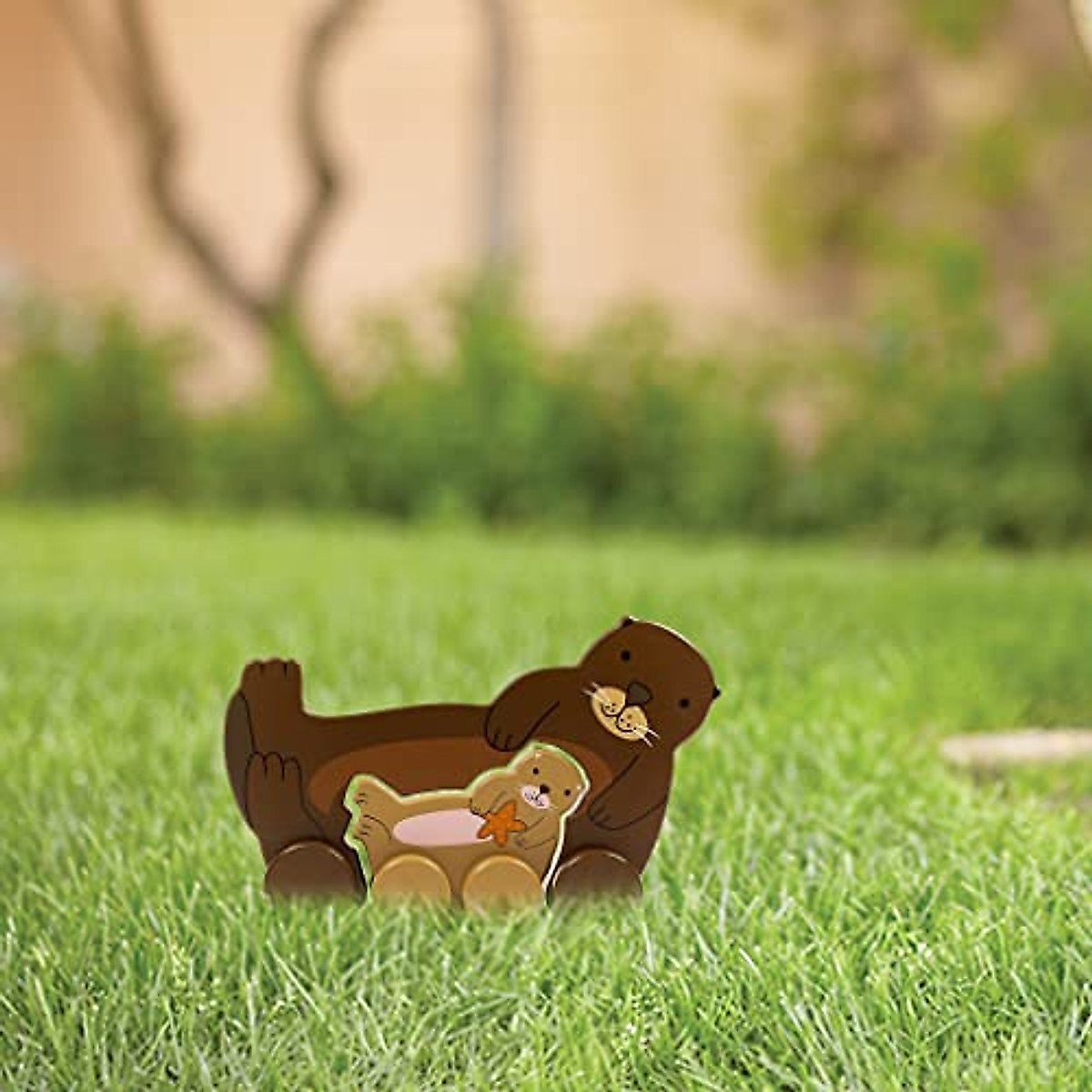 Jack Rabbit Creations Inc Big & Little Wooden Push Toy Otter