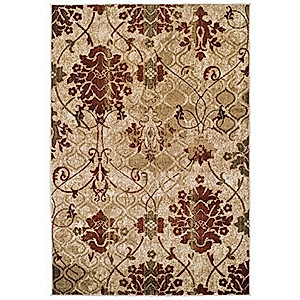 Premium Rugs Modern Distressed Soft Large Area Rugs for Bedroom, Indoor/Outdoor Rug, Dining & Living Room, Stain Resistant, Pet Friendly, Lightweight, Waterproof & Easy to Clean (Red Large 8x11)