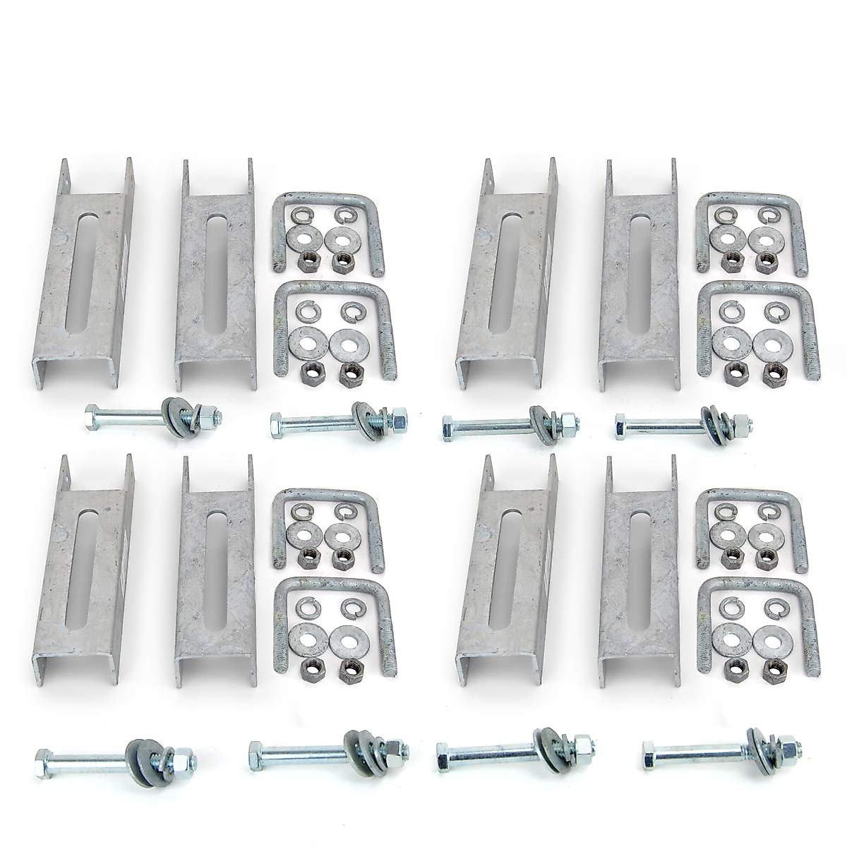 Sturdy Built (8) 8" Galvanized Vertical Bunk Bracket Kit for 2x3 Boat Trailer Cross Members