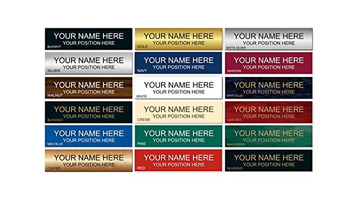 Custom Laser Engraved Name Plate 2x8 - Personalized & Durable