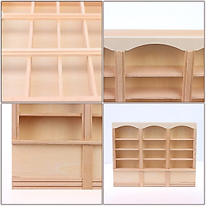 1:12 Dollhouse Mini Bookcase Display Shelf Bookshelf Locker Doll House Decor Dollhouse Furniture Accessories