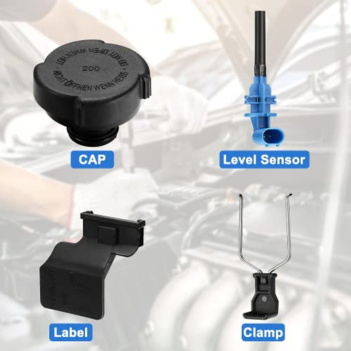 BDFHYK Coolant Recovery Kits Reservoir Tank with Sensor/Cap,Replacement for BMW E46 320i 323i 323Ci 325i 325Ci 325xi 328i 328Ci 330i 330Ci 330xi 1999 2000 2001 2002 2003 2004 2005 2006