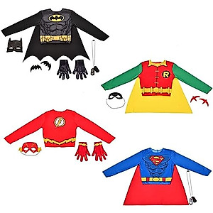 Rubies Child's DC Comics Dress up Trunk with Superman, The Flash, Batman and Robin
