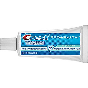 Crest Toothpaste, Pro Health Clean Mint Paste, Travel Size (0.85 oz) - Pack of 12